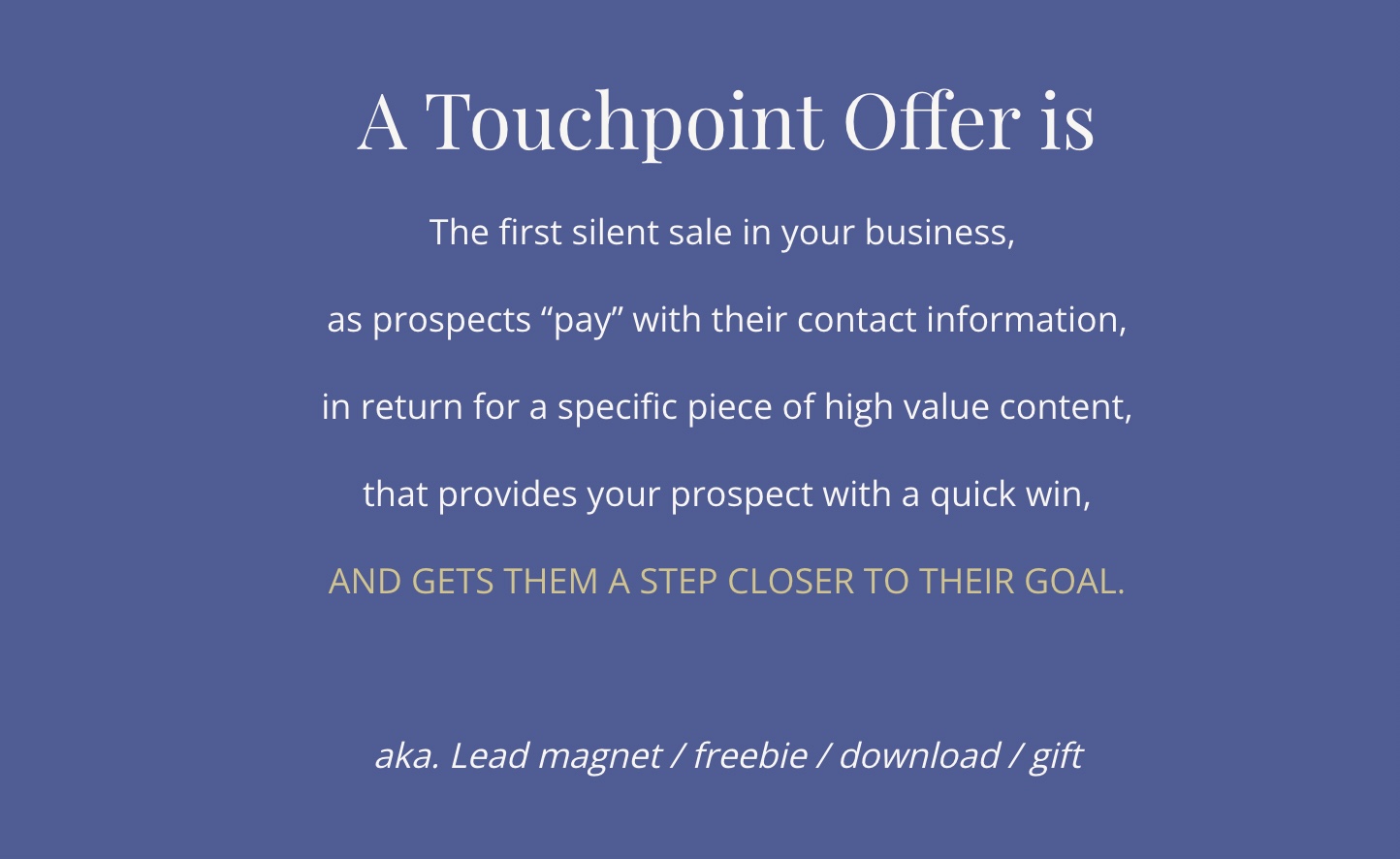 Touchpoint Training